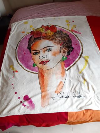 Plaid Frida Kahlo in pelliccetta calda e morbida