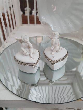 coppia piccoli portagioie angeli