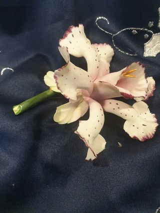 orchidea fiore ceramica di capodimonte 