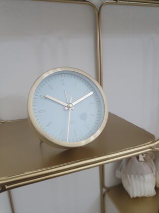 sveglia in alluminio oro