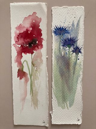 Set 2 segnalibri papaveri e fiordalisi 