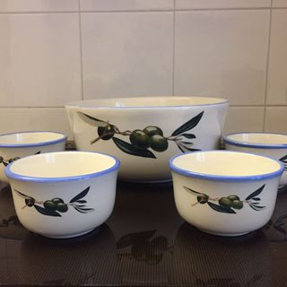 Servizio per pinzimonio in ceramica