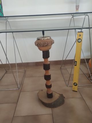 portacenere artigianale in legno.