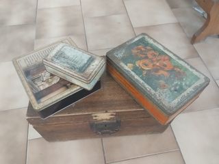 3 scatole in latta vintage