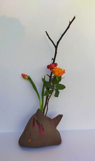 vaso minimalista per Ikebana 