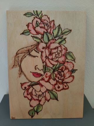 quadro pirografato