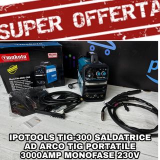 IPOTOOLS TIG-300 Amper SALDATRICE AD ARCO TIG PORT