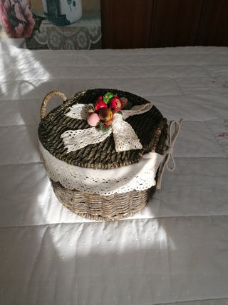 cesto in vimini rotondo