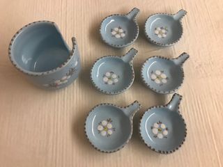 Set 6 portacenere da tavola in ceramica