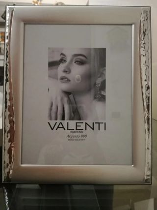 Cornice portafoto argento martellato