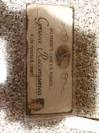 Targa metallo vintage spiritosa