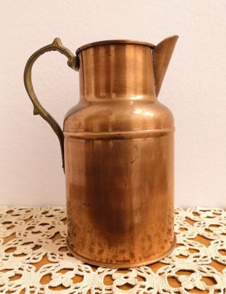 Brocca caraffa vintage in rame 1 litro, altezza 19