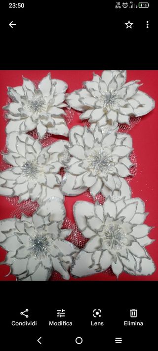 fiori decorazione natalizia 