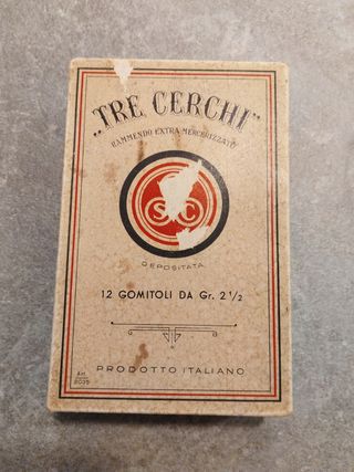 tre cerchi rammendo. Filo colorato