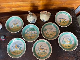5 Piatti decorativi Fangotto serie volatili