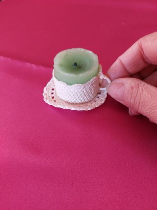 2 porta candele ad uncinetto 