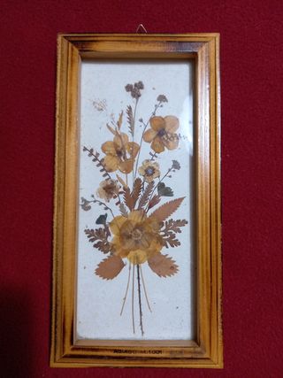 quadretto con fiori secchi