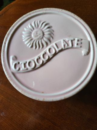 boite scatola in ceramica per cioccolata vintage 