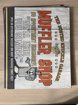 Cartello metallo retró 