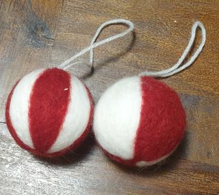palle natale lana Cardata - christmas felt balls 