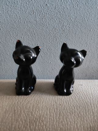 2 statue gatti in terracotto