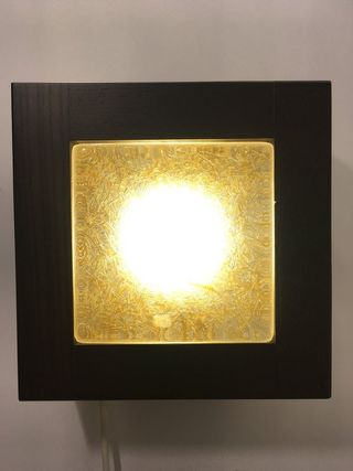 Aplic legno wenghe e vetro