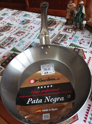 Set 2 sarténes 24-26 cm aceropulido , PROFESIONA 