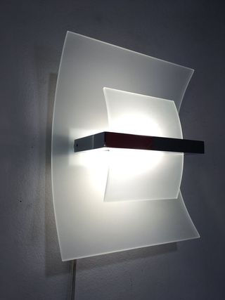 Aplic metallo vetro curvo