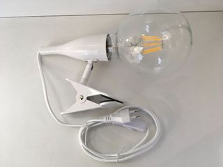 Lampada a morsetto bianco