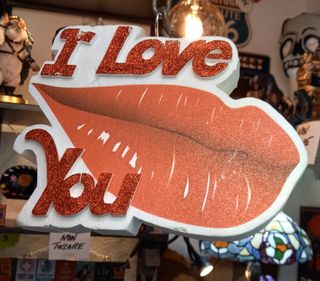 scritta I love you glitterata