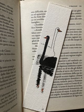 Segnalibro a china originale cigni