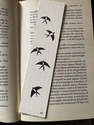 Segnalibro originale fatto a mano rondini