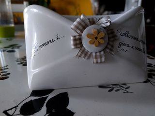 svuotatasche in porcellana con frase romantica