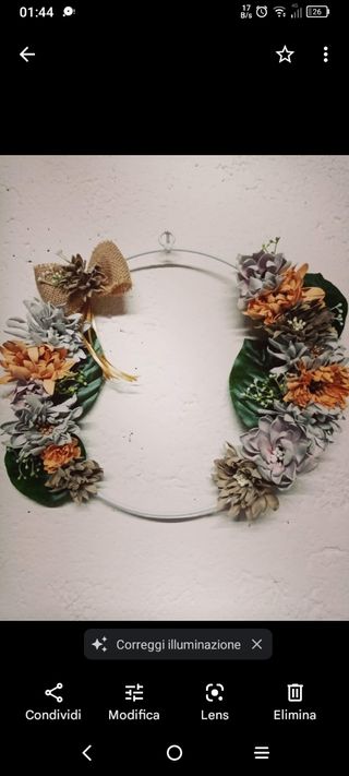 cerchio fiori in gomma eva