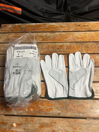 Guanti da lavoro in pelle 12 paia, taglia 9