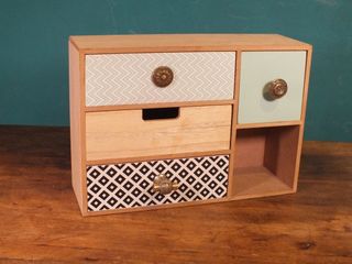 Portagioie cassettiera piccola Organizer vintage