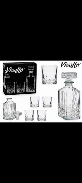 set da liquore, bottiglia+ bicchieri 