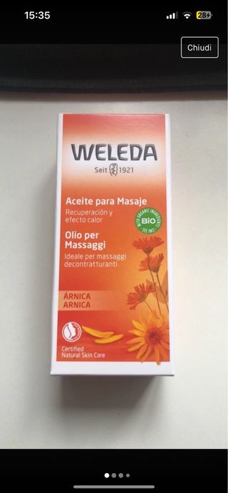 Olio per massaggi all'arnica Weleda