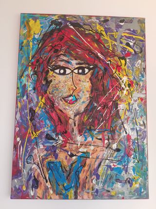 quadro olio e tempera grande 