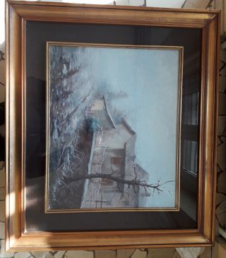 Quadro Dario Zanardini DAZAN Campagna innevata