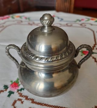 zuccheriera in peltro