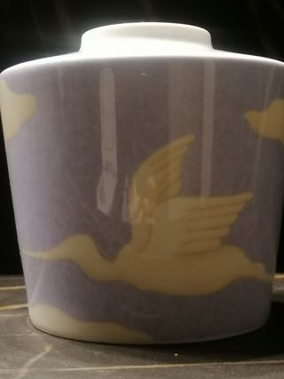 vaso clo-clo kranich beige/blu rosenthal