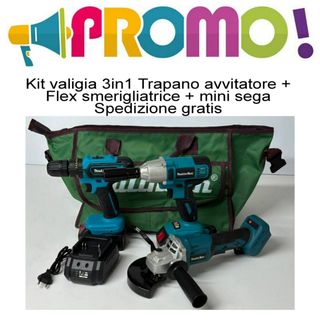 ‼️A solo 160 €‼️3 in1 Trapano avvitatore+Flex smer