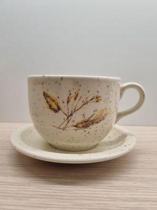 Tazza Da Latte con Piattino In Ceramica
