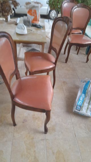 Set di 5 sedie in legno poltronate! 