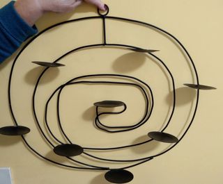 Porta candele da muro in ferro battuto