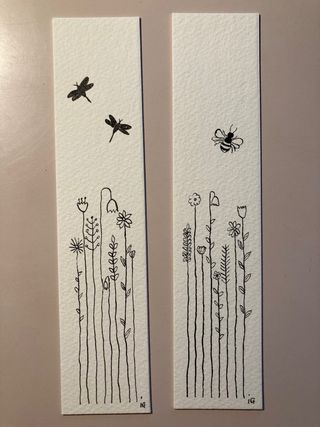 Set 2 segnalibri a china originali fatti a mano