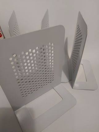 4 reggilibri poggia libri fermalibri metallo 