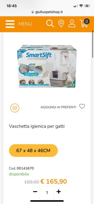 Lettiera autopulente catit smart sift