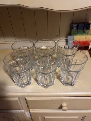 6 Bicchieri in vetro trasparente 75cl